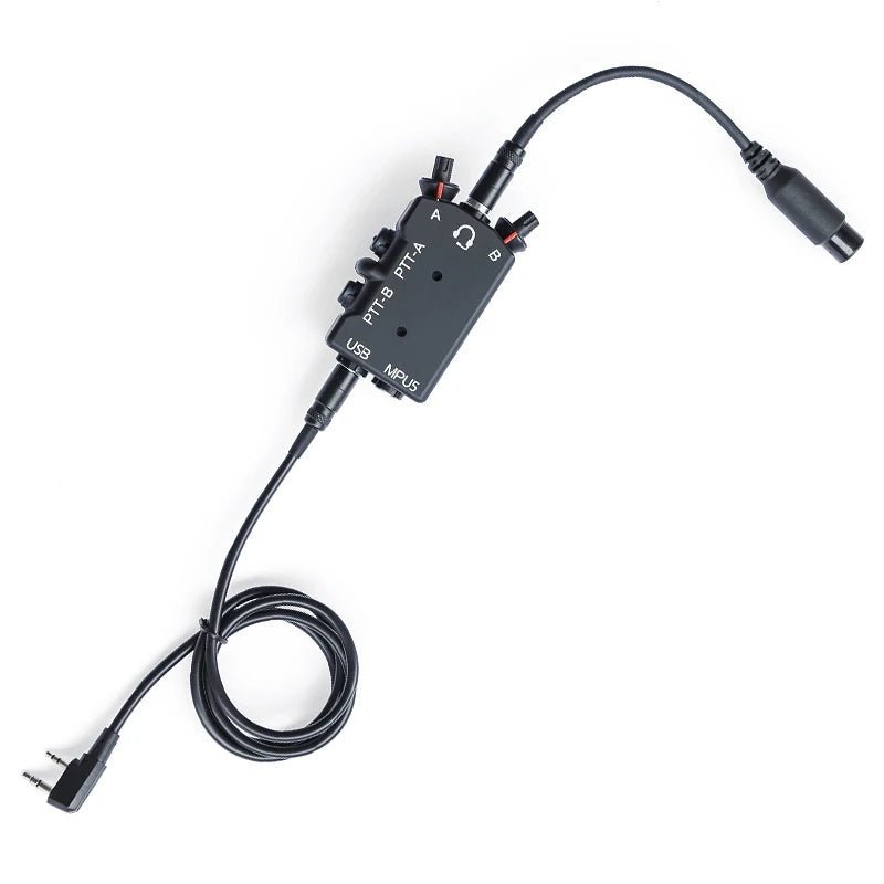 Tactical Dual PTT Radio Adapter | Tactical Ptt Radio Headset